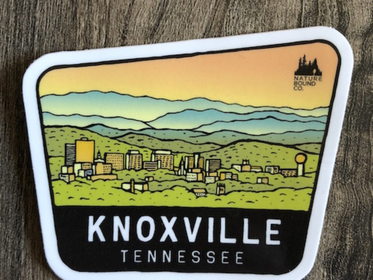 Tennessee Home Sticker Vols | Tennessee Seasons Design Cartoon Jeep